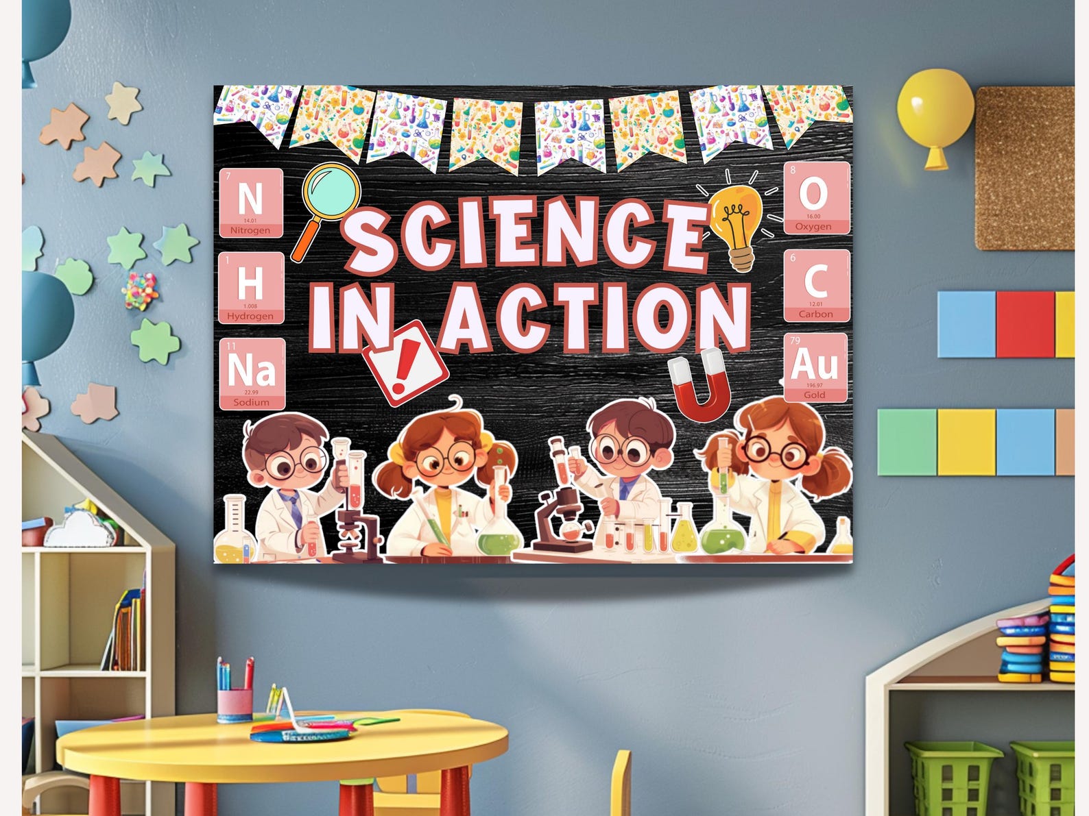 Science Bulletin Board Kit Classroom Bulletin Board Science Theme Decor ...