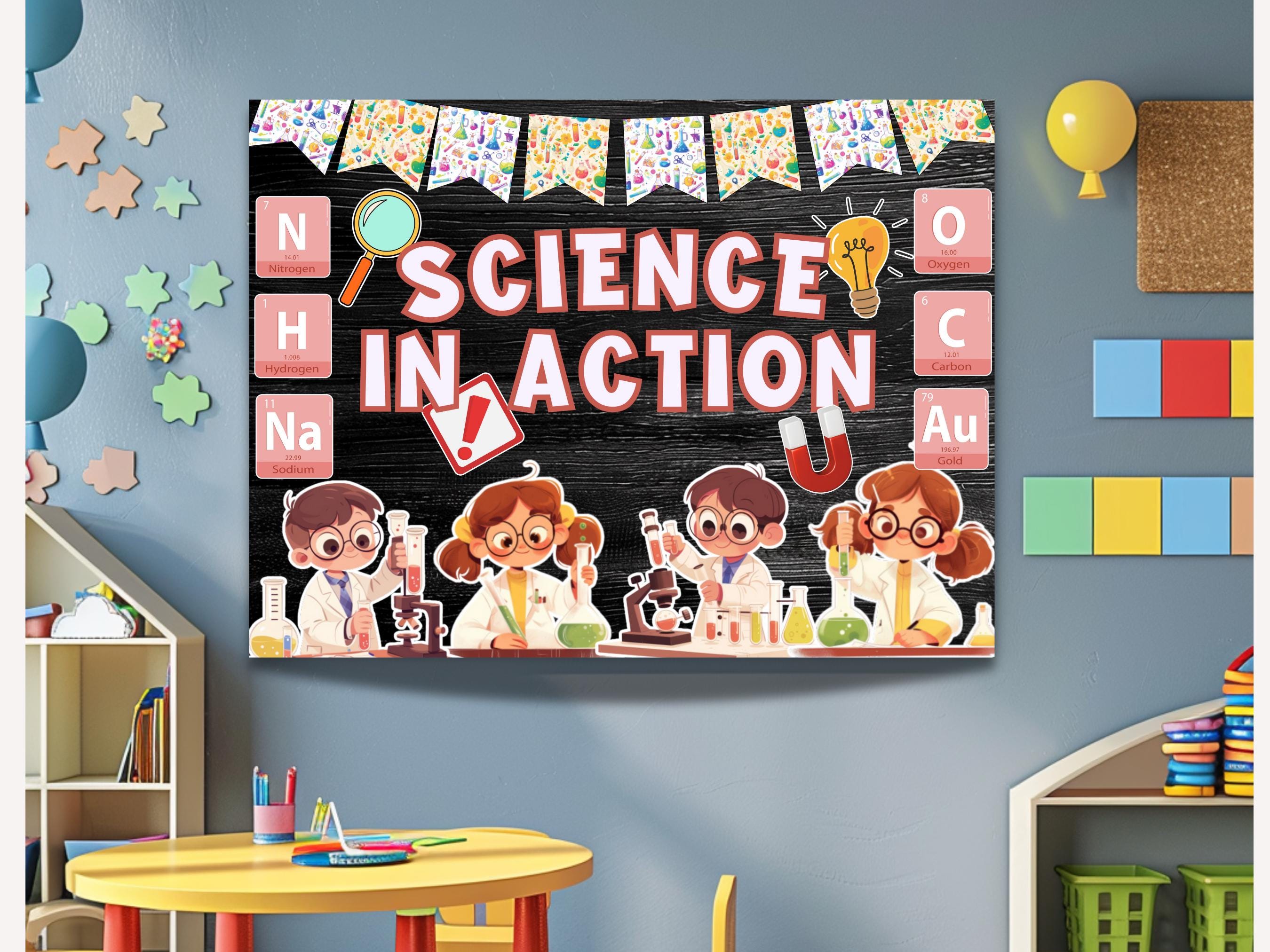 Science Bulletin Board Kit Classroom Bulletin Board Science Theme Decor ...