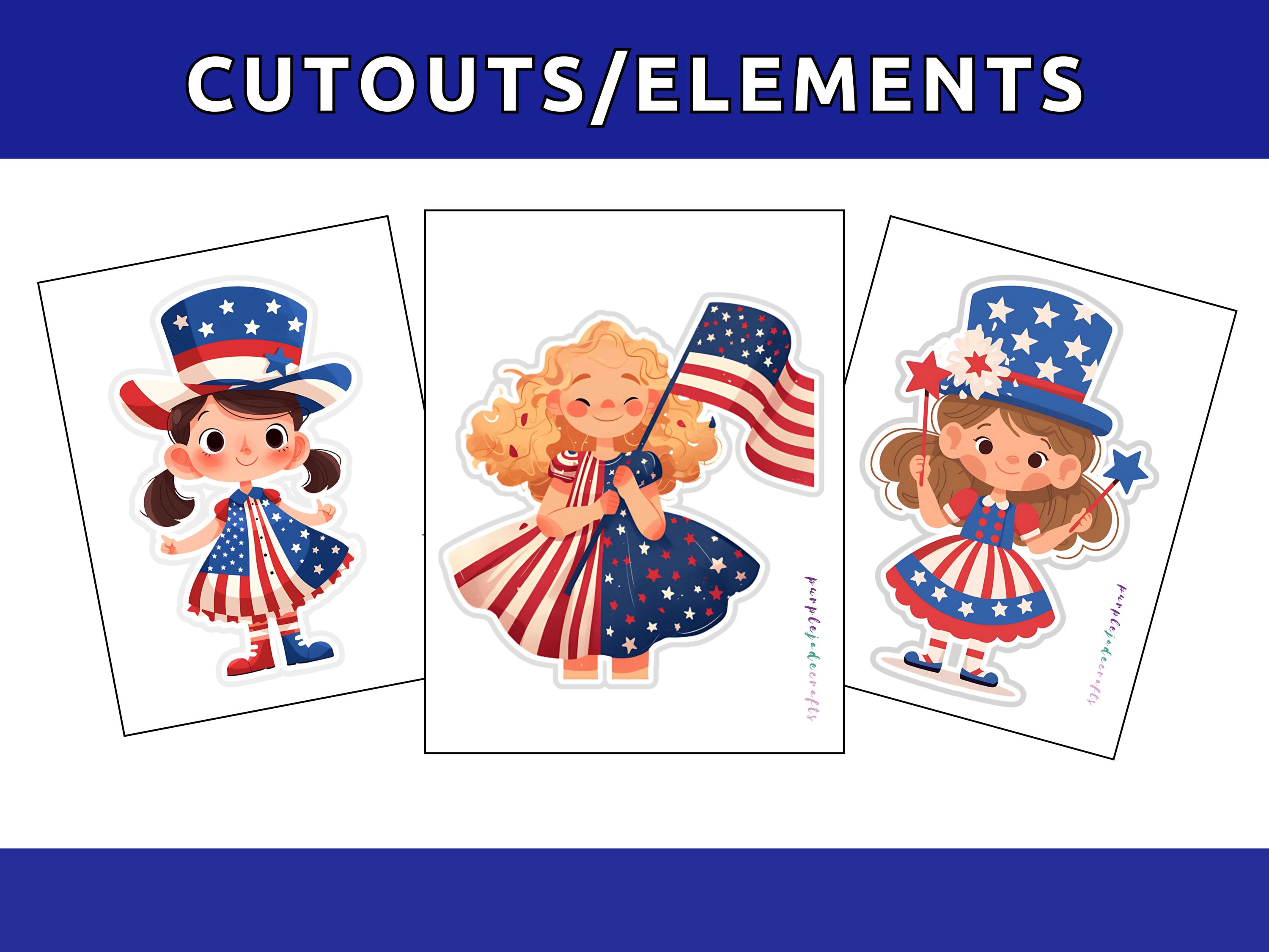 4th of July Bulletin Board Set Independence Day Bulletin Board Kit ...