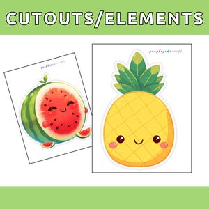 Summer Bulletin Board Kit Summer Fruits Theme Classroom Decoration End ...