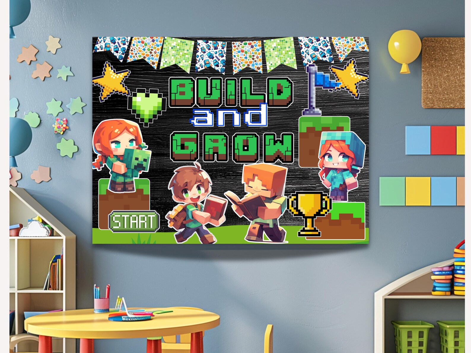 Gamer Theme Bulletin Board Kit Back to School Bulletin Board Gamer ...