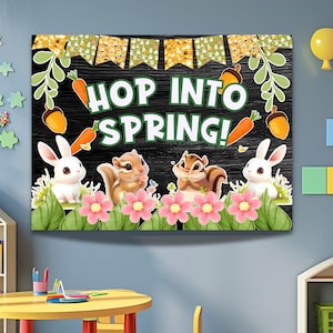 Spring Bulletin Board Kit With Bunny Theme Seasonal Classroom Decor ...