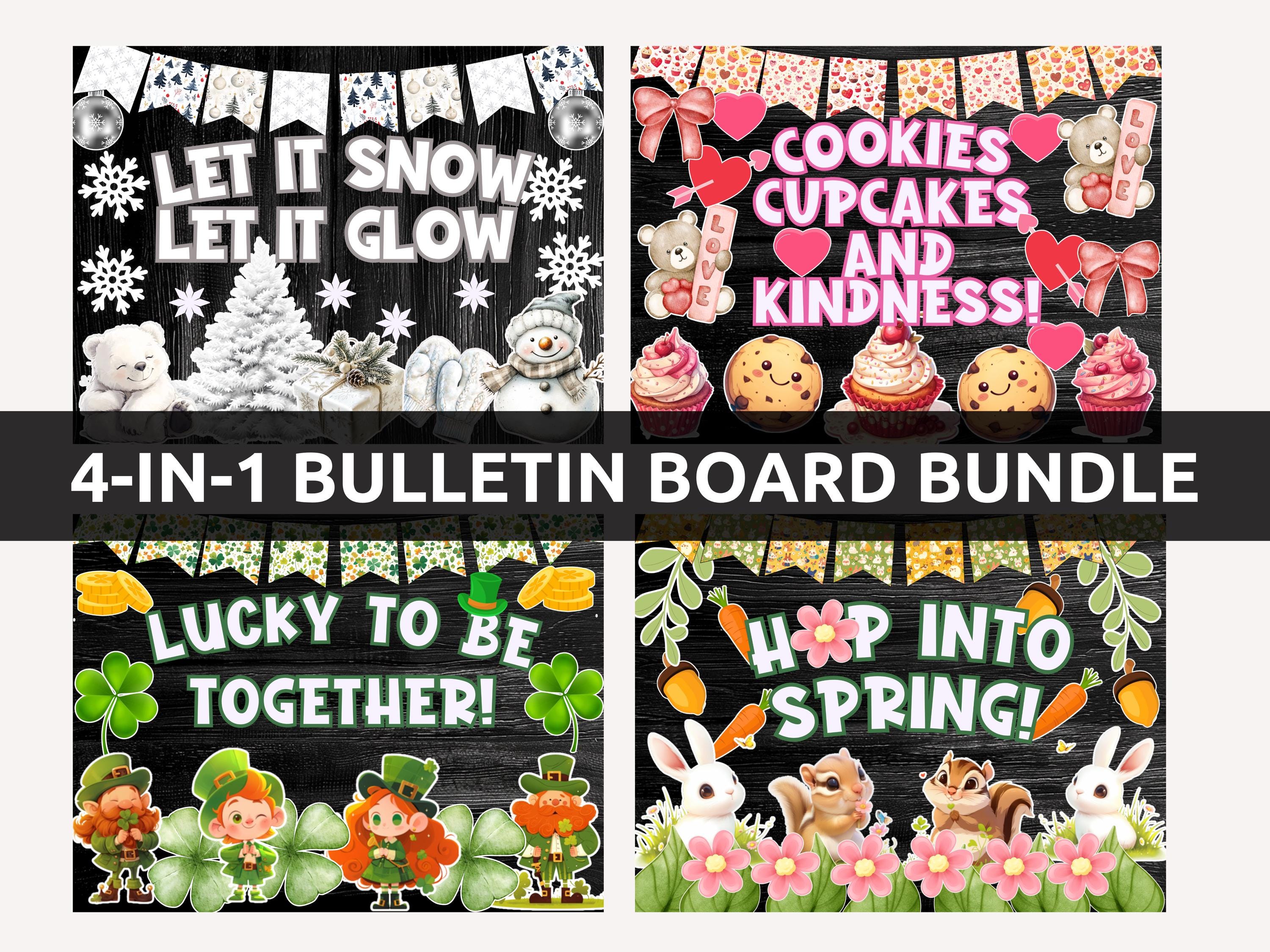 Bulletin Board Kit Bundle Classroom Decor Bundle New Year Valentines ...