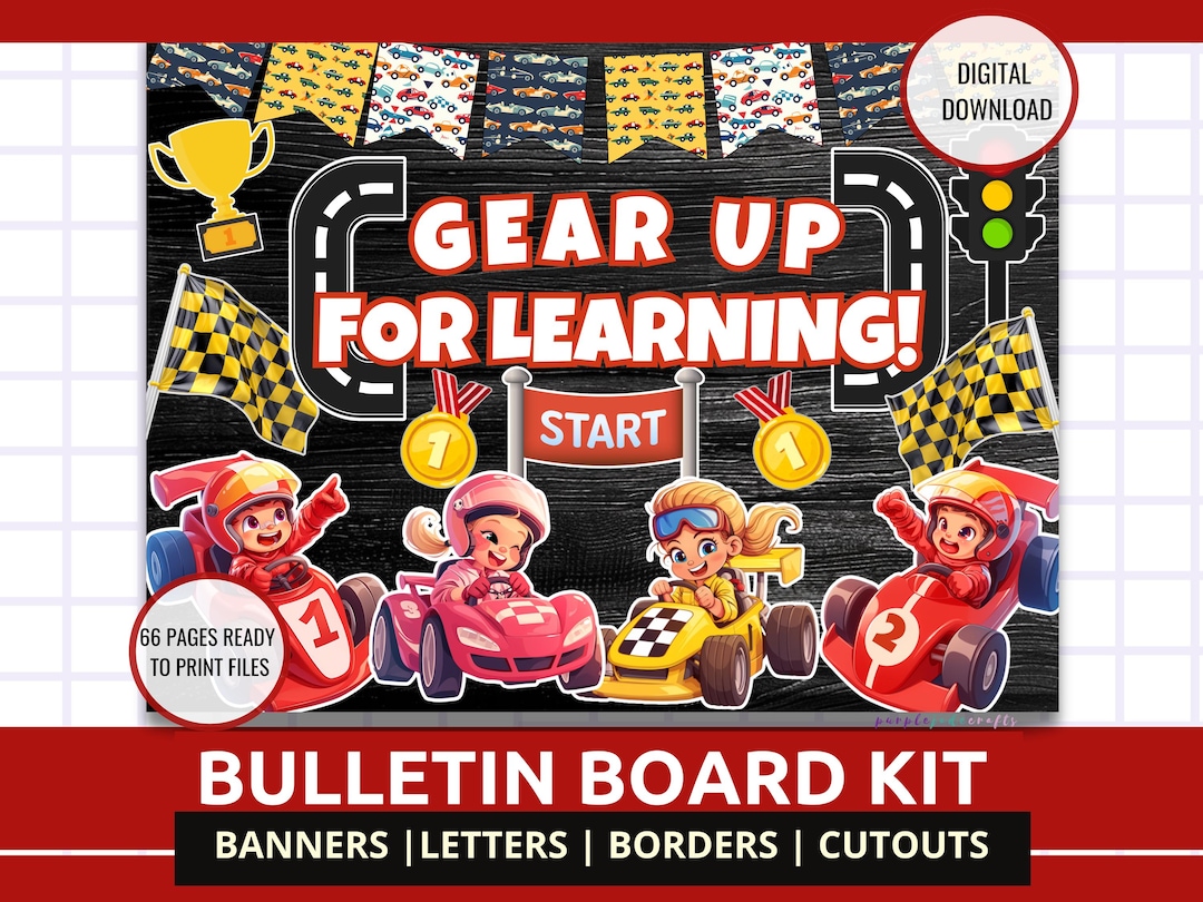 Race Car Classroom Decor Back to School Display Race Car Theme Bulletin ...