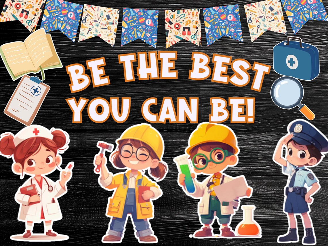 Children's Job Occupation Bulletin Board Set When I Grow up Bulletin ...