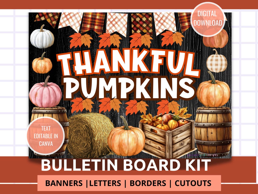 Gratitude Bulletin Board Kit Thanksgiving Season November Bulletin ...