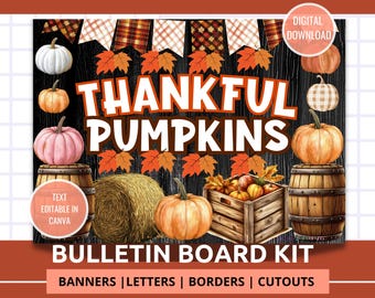 Gratitude Bulletin Board Kit Thanksgiving Season November Bulletin ...