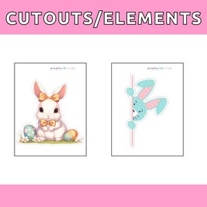 Easter Egg Hunt Decor Bunny Theme Bulletin Board Kit Spring Bulletin ...