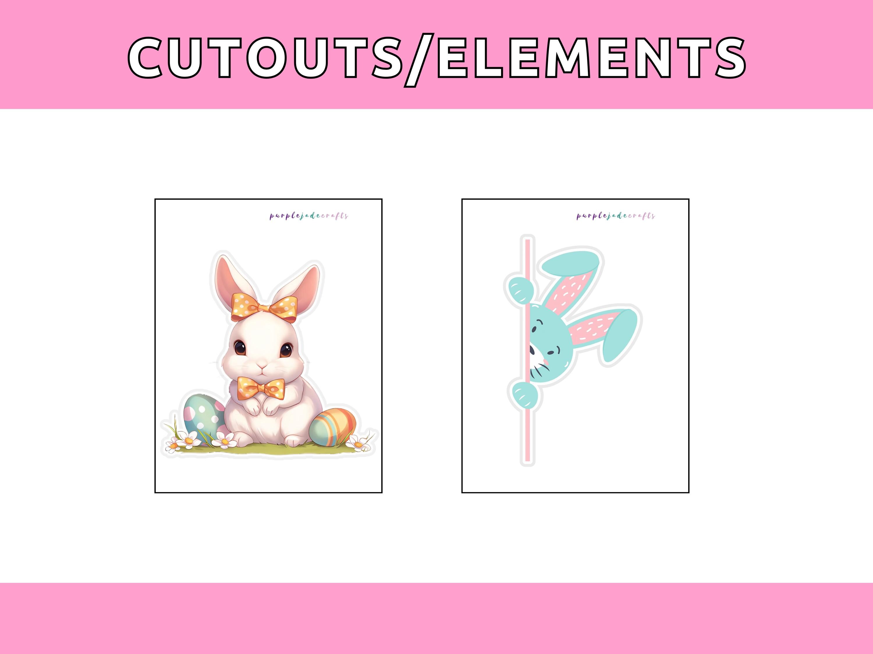 Easter Egg Hunt Decor Bunny Theme Bulletin Board Kit Spring Bulletin ...