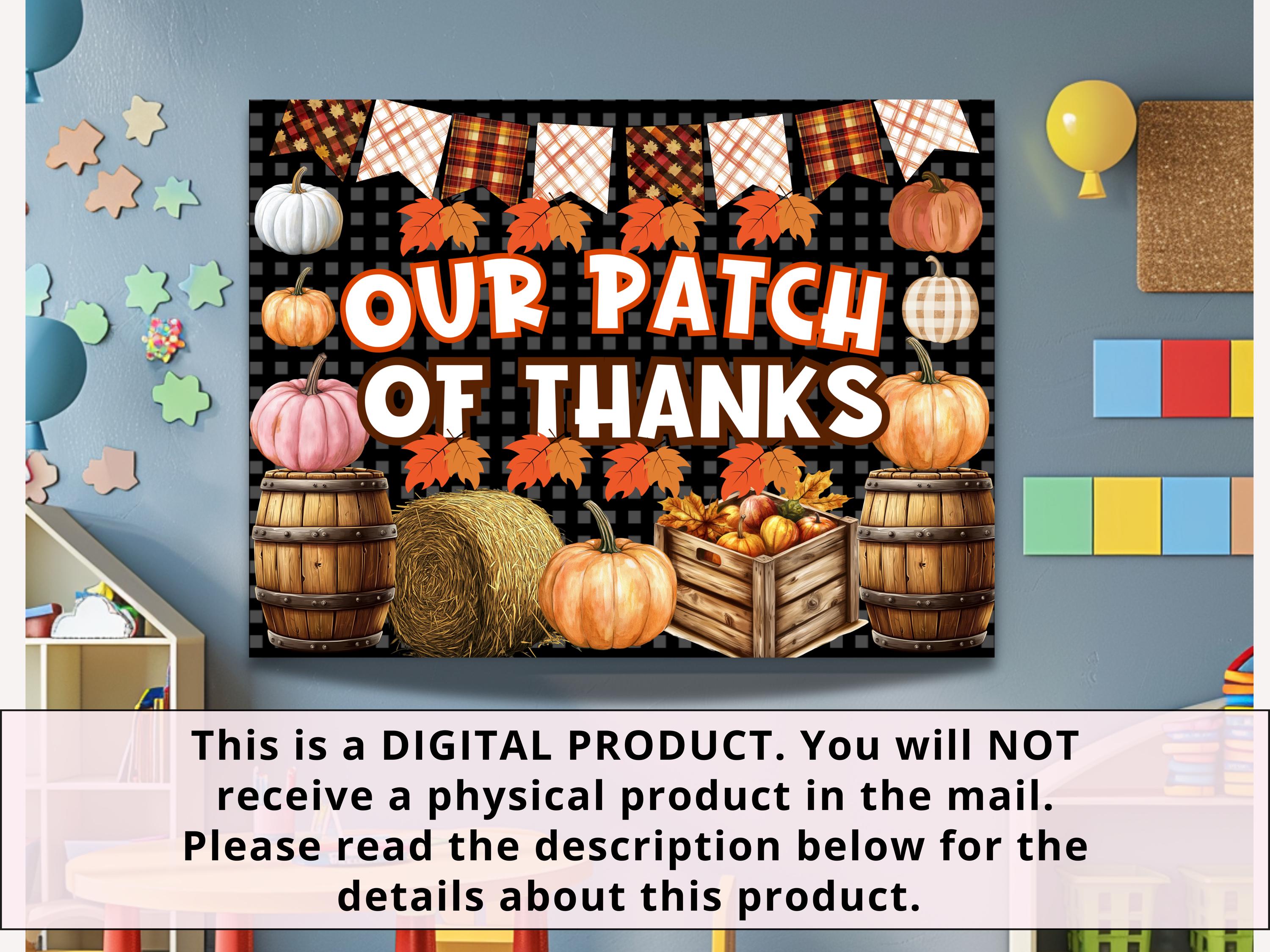 November Bulletin Board Decor Set Gratitude Board Kit for a Festive ...