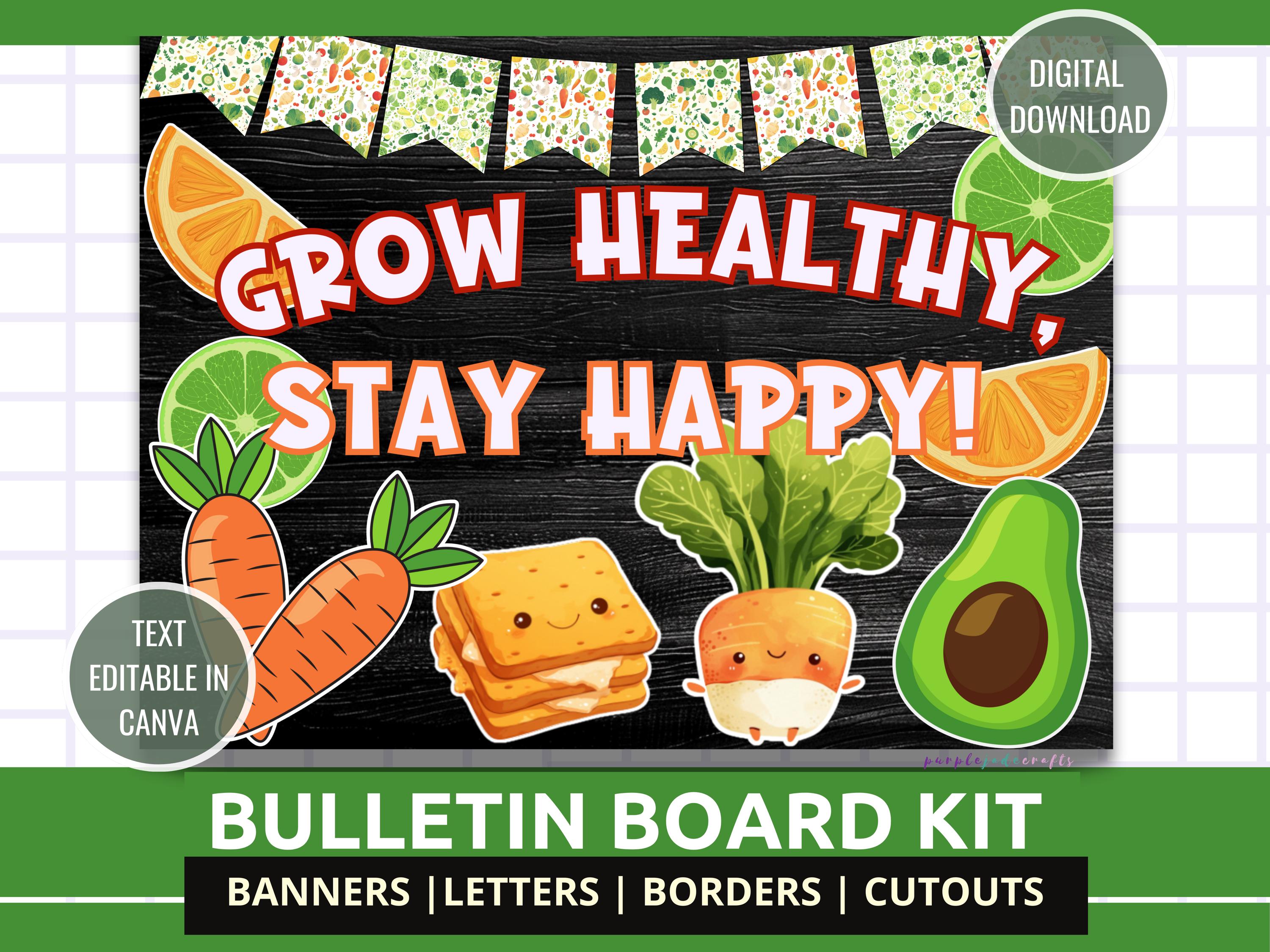 Nutrition Month Bulletin Board Lunch Room Bulletin Board Kit Nutrition ...