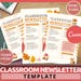 Classroom Newsletter Template Autumn Theme Classroom Newsletter ...