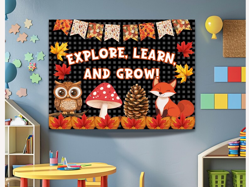 Fall Bulletin Board, Kindergarten Classroom Decor, Trendy Design ...