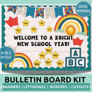 Back to School Bulletin Board Kit Kindergarten Classroom Decor Bulletin ...