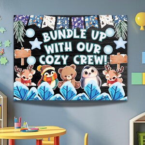 Winter Bulletin Board Kit Holiday Season Theme Easy Classroom Decor ...
