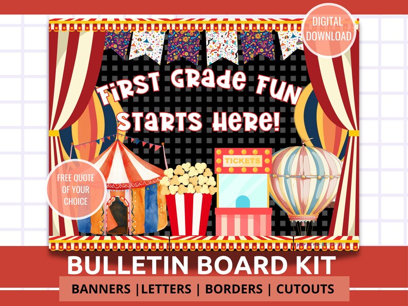 Colorful Carnival Theme Design Bulletin Board Kit Elementary School ...