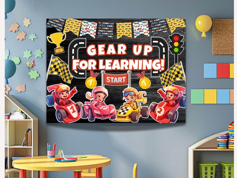 Race Car Classroom Decor Back to School Display Race Car Theme Bulletin ...