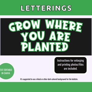 Christian Bulletin Board Kit Grow Where You’re Planted Spring Faith ...