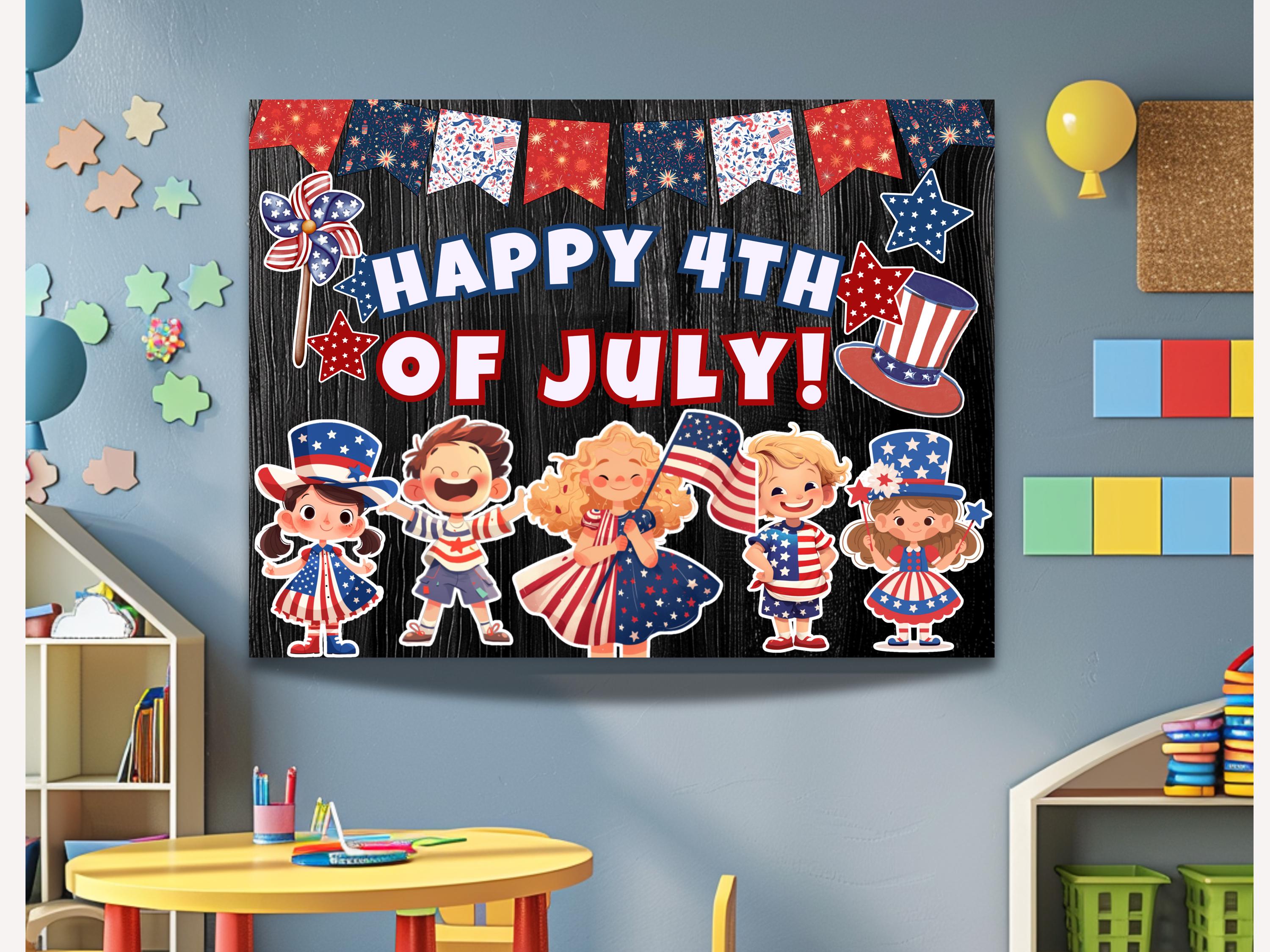 Independence Day Bulletin Board Kit 4th of July Bulletin Board Set ...