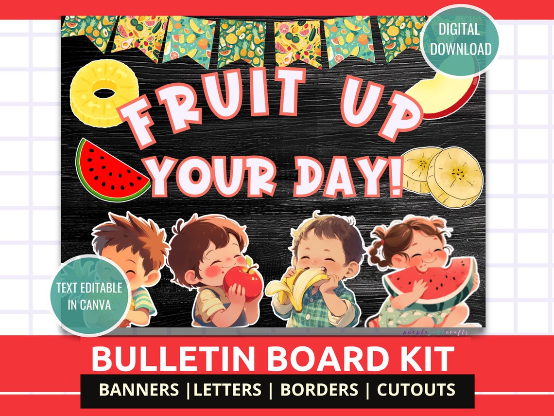 Summer Fruity Bulletin Board Kit: Classroom Decor (digital Download) - Etsy