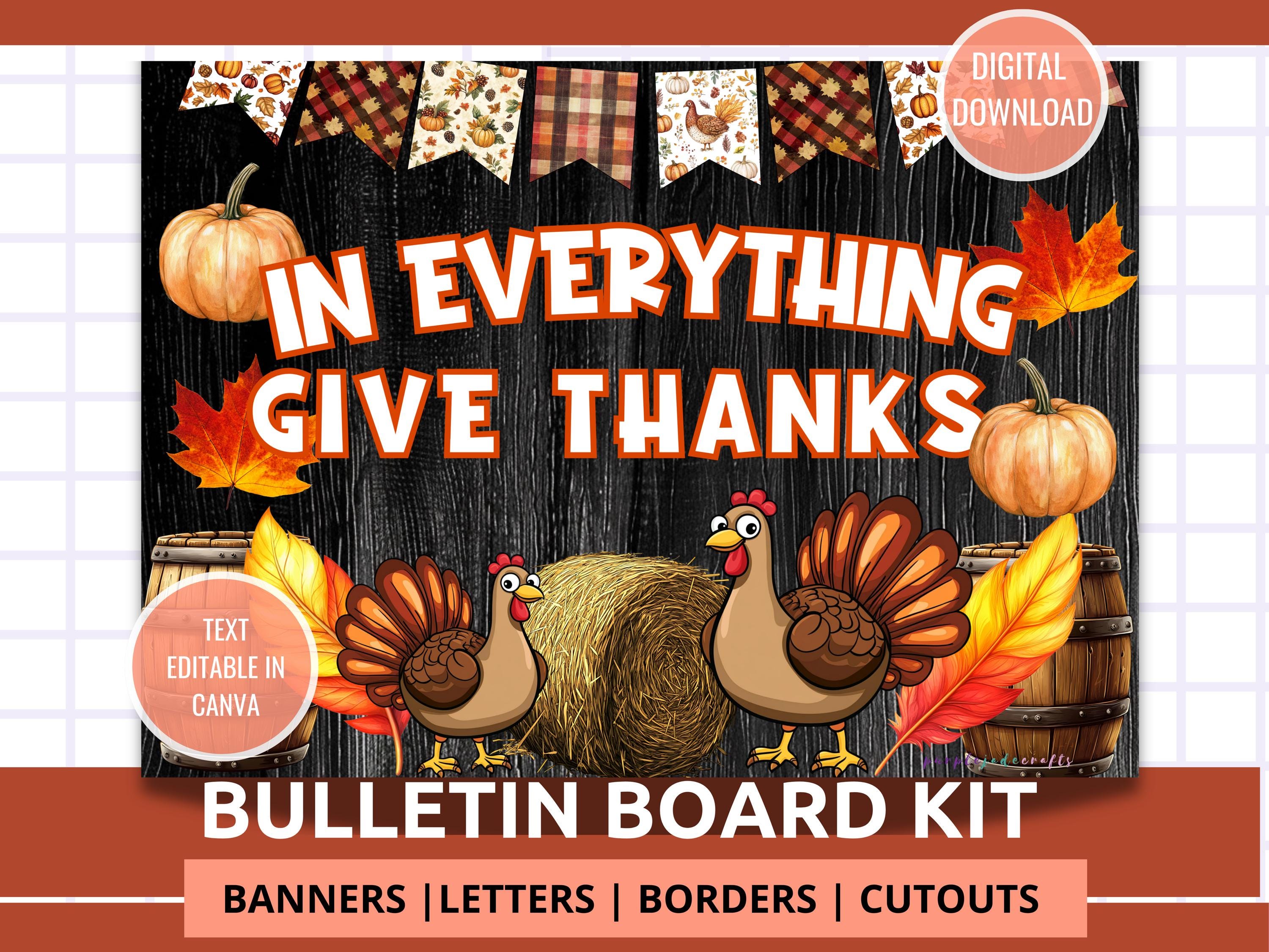Gratitude Bulletin Board Kit Thanksgiving Season November Bulletin ...
