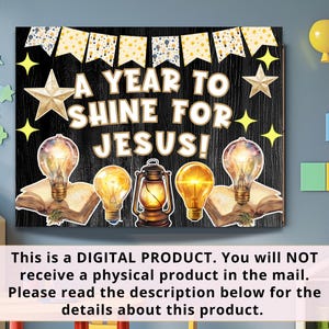 New Year Christian Bulletin Board Shine for Jesus Theme Bulletin ...