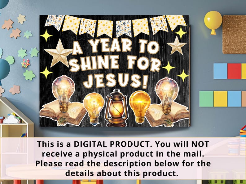 New Year Christian Bulletin Board Shine for Jesus Theme Bulletin ...