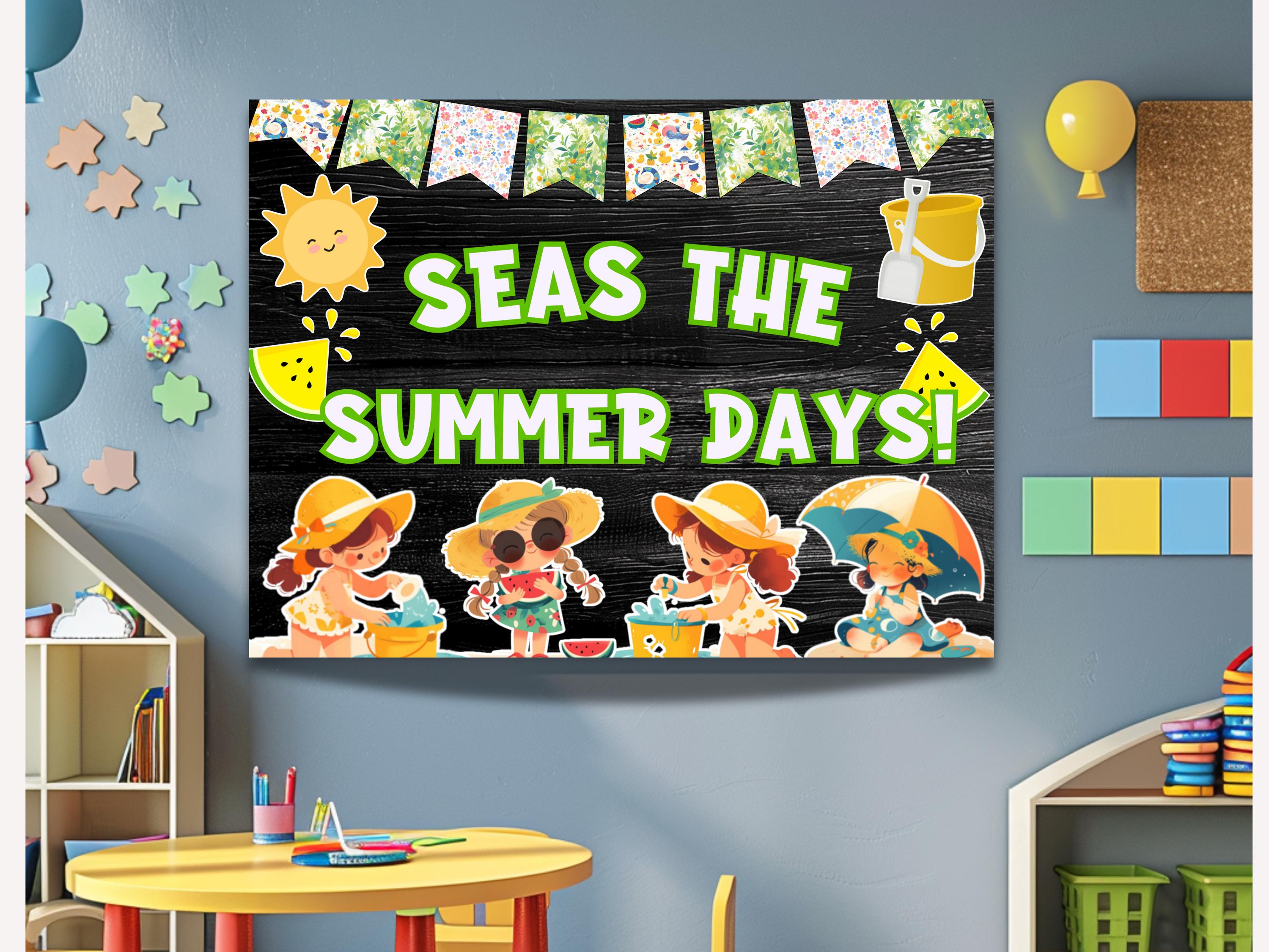 Summer Bulletin Board Kit Seize the Summer Days Theme Classroom ...