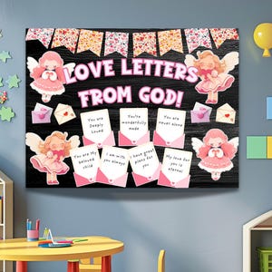 Christian Bulletin Board Kit God's Love Letters Theme Valentines ...