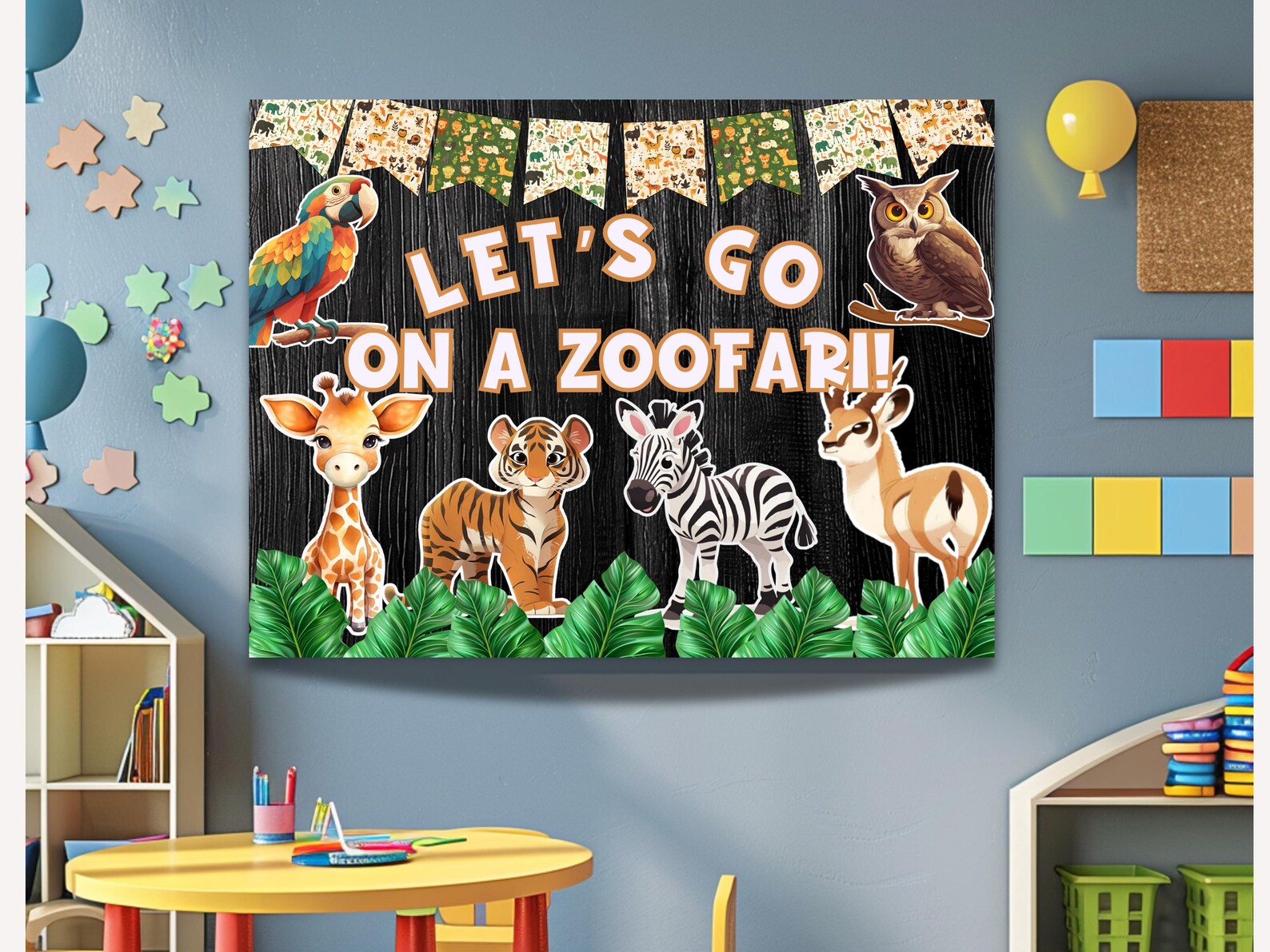 Safari Jungle Bulletin Board Kit: Classroom Decor (digital Download) - Etsy