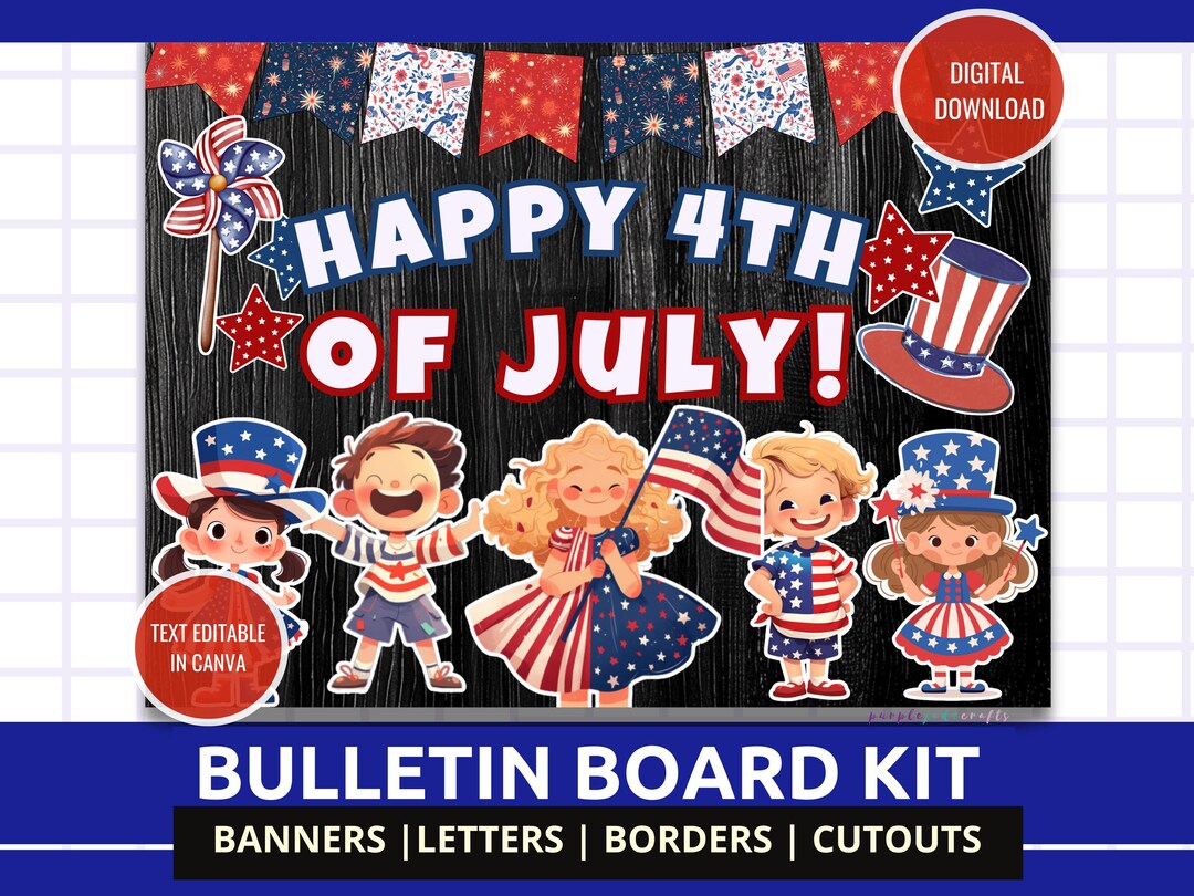 Independence Day Bulletin Board Kit 4th of July Bulletin Board Set ...