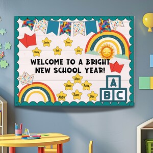 Back to School Bulletin Board Kit Kindergarten Classroom Decor Bulletin ...