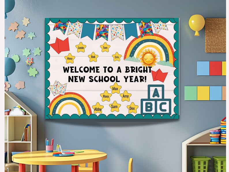 Back to School Bulletin Board Kit Kindergarten Classroom Decor Bulletin ...