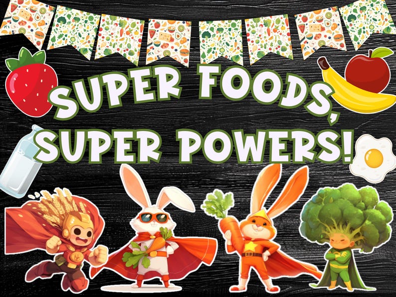 Nutrition Month Bulletin Board Lunch Room Bulletin Board Kit Nutrition ...