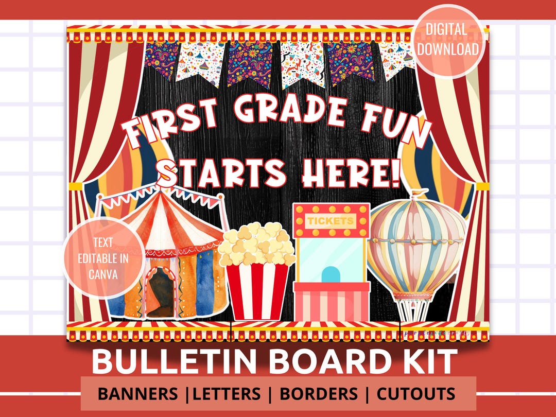 Colorful Carnival Theme Design Bulletin Board Kit Elementary School ...