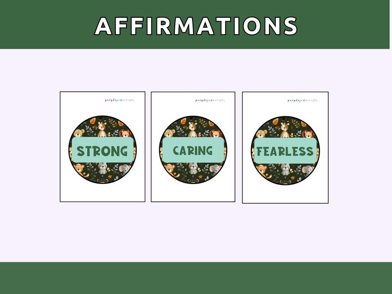 Affirmation Station Classroom Decor Jungle Safari Theme Positive ...