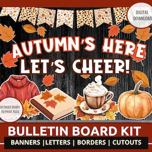 Cozy Autumn Bulletin Board Kit September Decor Ideas for Fall Weather ...