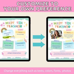 Meet the Teacher Template Pastel Theme Classroom Newsletter Editable ...