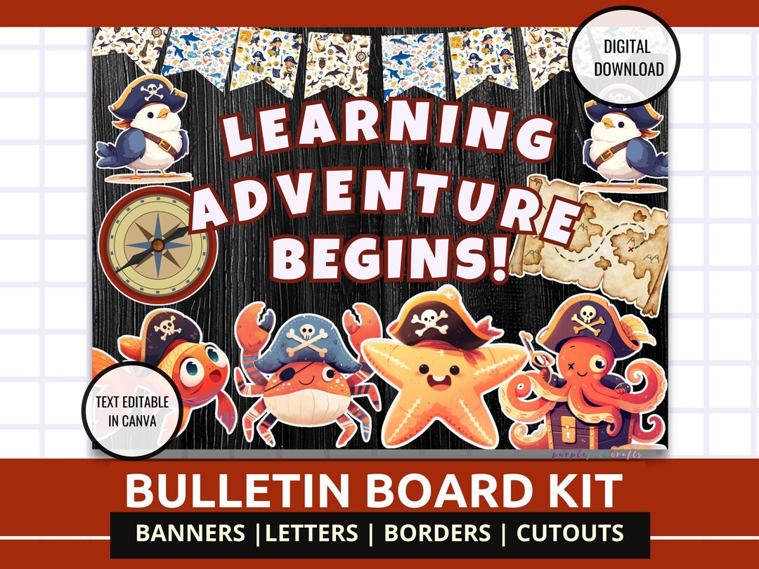 Classroom Bulletin Board Pirate Theme Classroom Decor Back to School ...