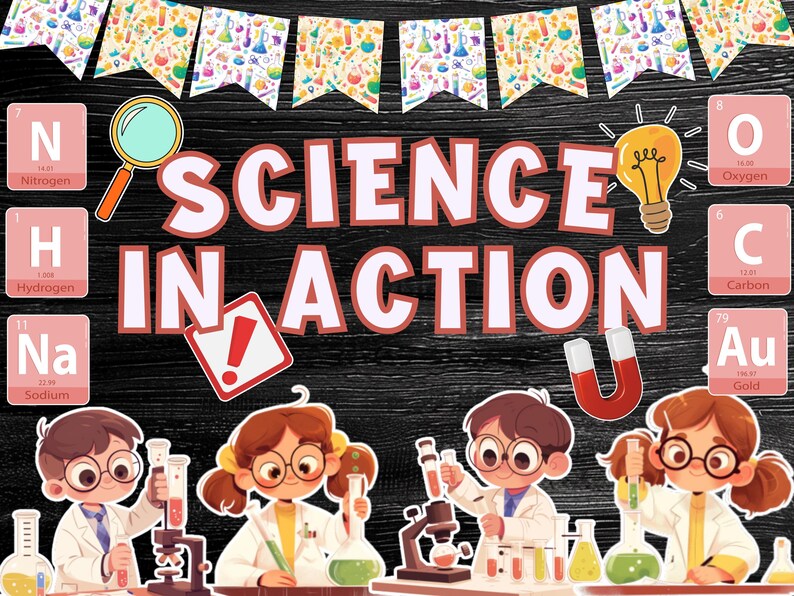 Science Bulletin Board Kit Classroom Bulletin Board Science Theme Decor ...