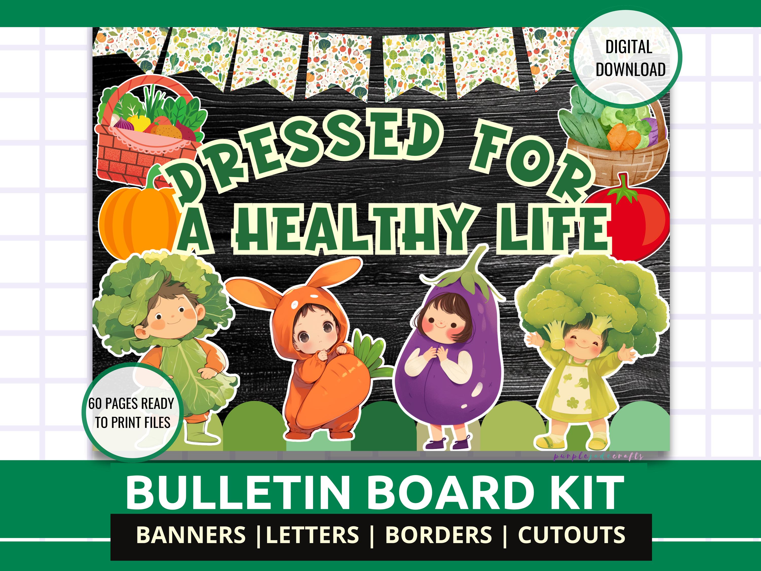 Nutrition Month Bulletin Board Kit Healthy Eating Display Classroom ...