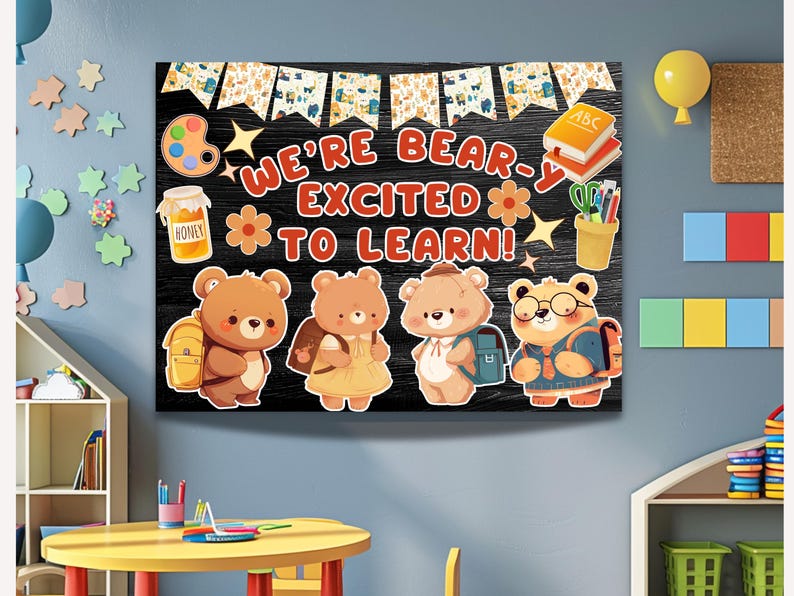 Bear Bulletin Board Kit Back to School Classroom Decor Cute Bear Themed ...