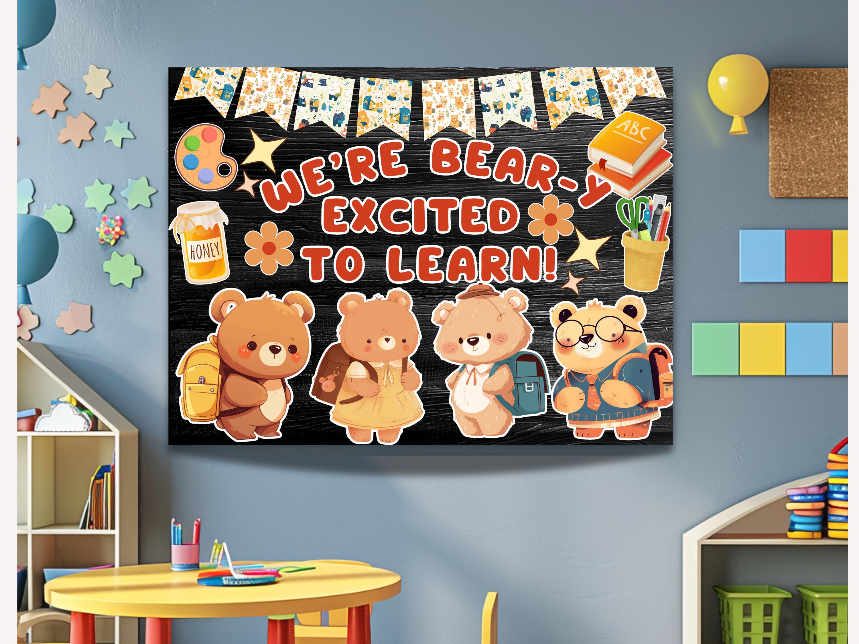 Bear Bulletin Board Kit Back to School Classroom Decor Cute Bear Themed ...