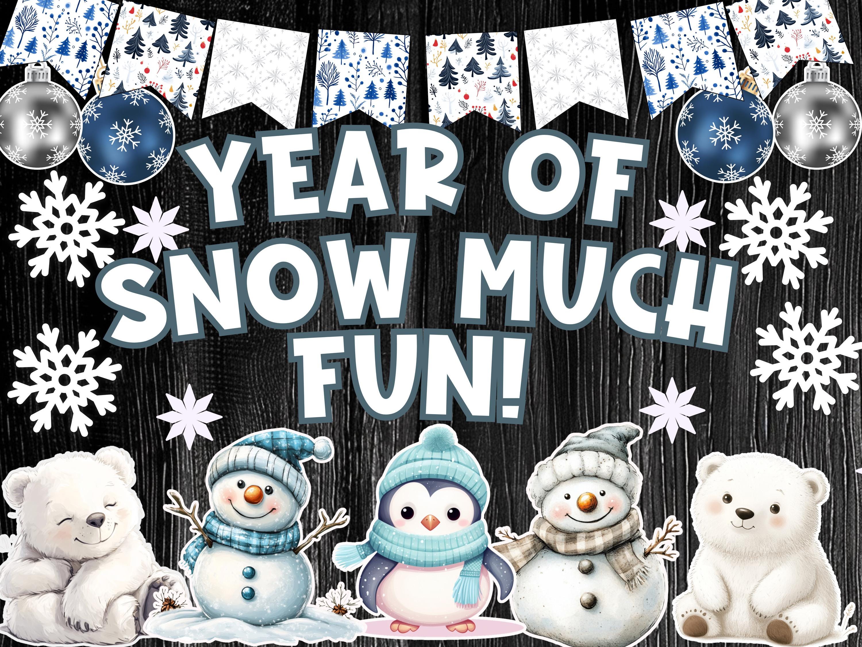 New Year Bulletin Board Kit Winter Wonderland Bulletin Seasonal ...
