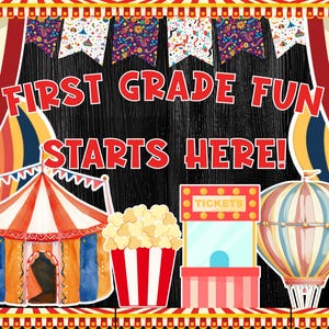 Classroom Bulletin Board Design Carnival Fun Theme Decor Set Back to ...