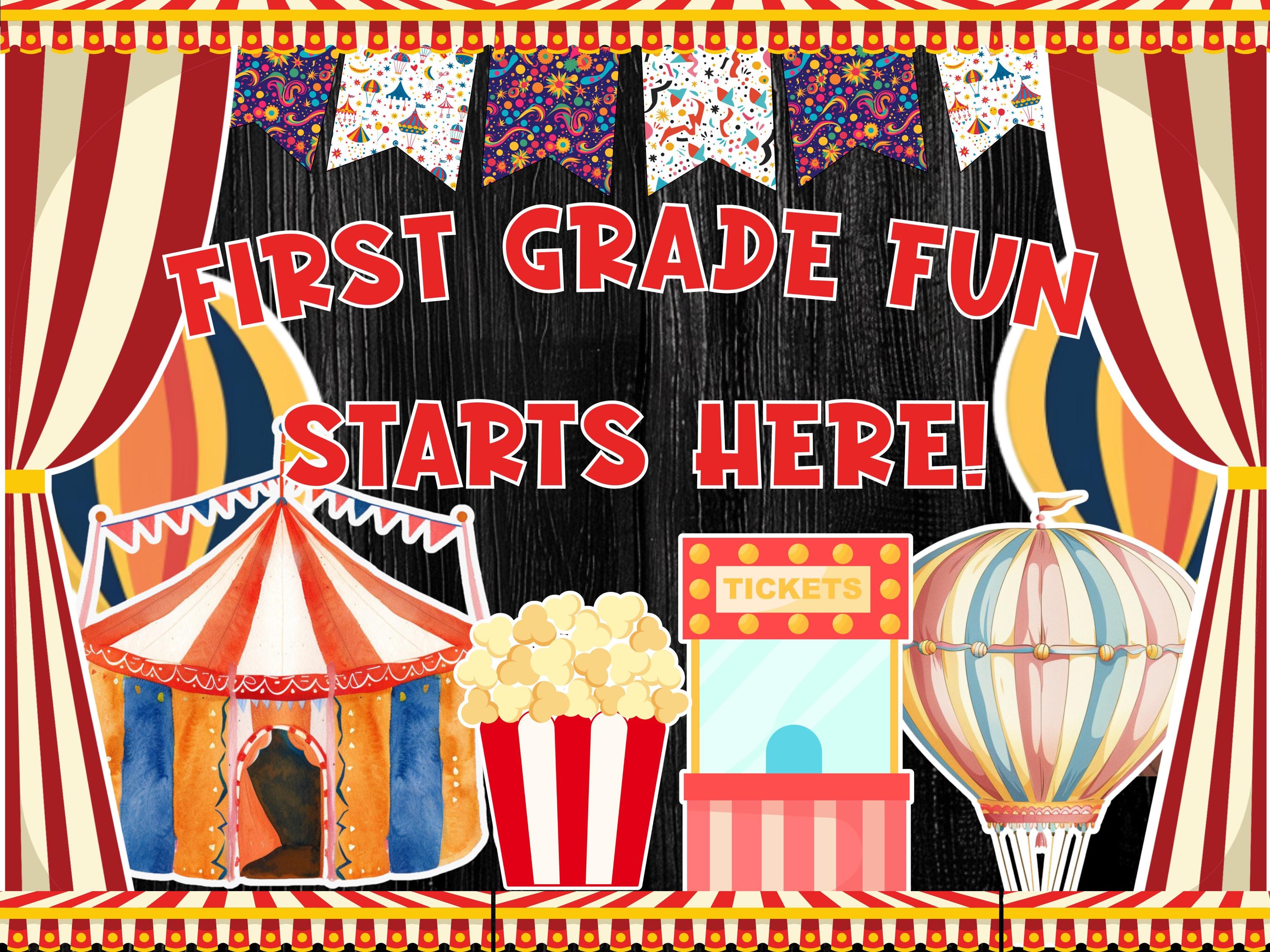Classroom Bulletin Board Design Carnival Fun Theme Decor Set Back to ...