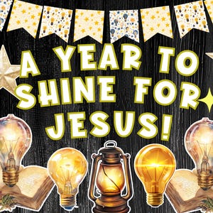 New Year Christian Bulletin Board Shine for Jesus Theme Bulletin ...