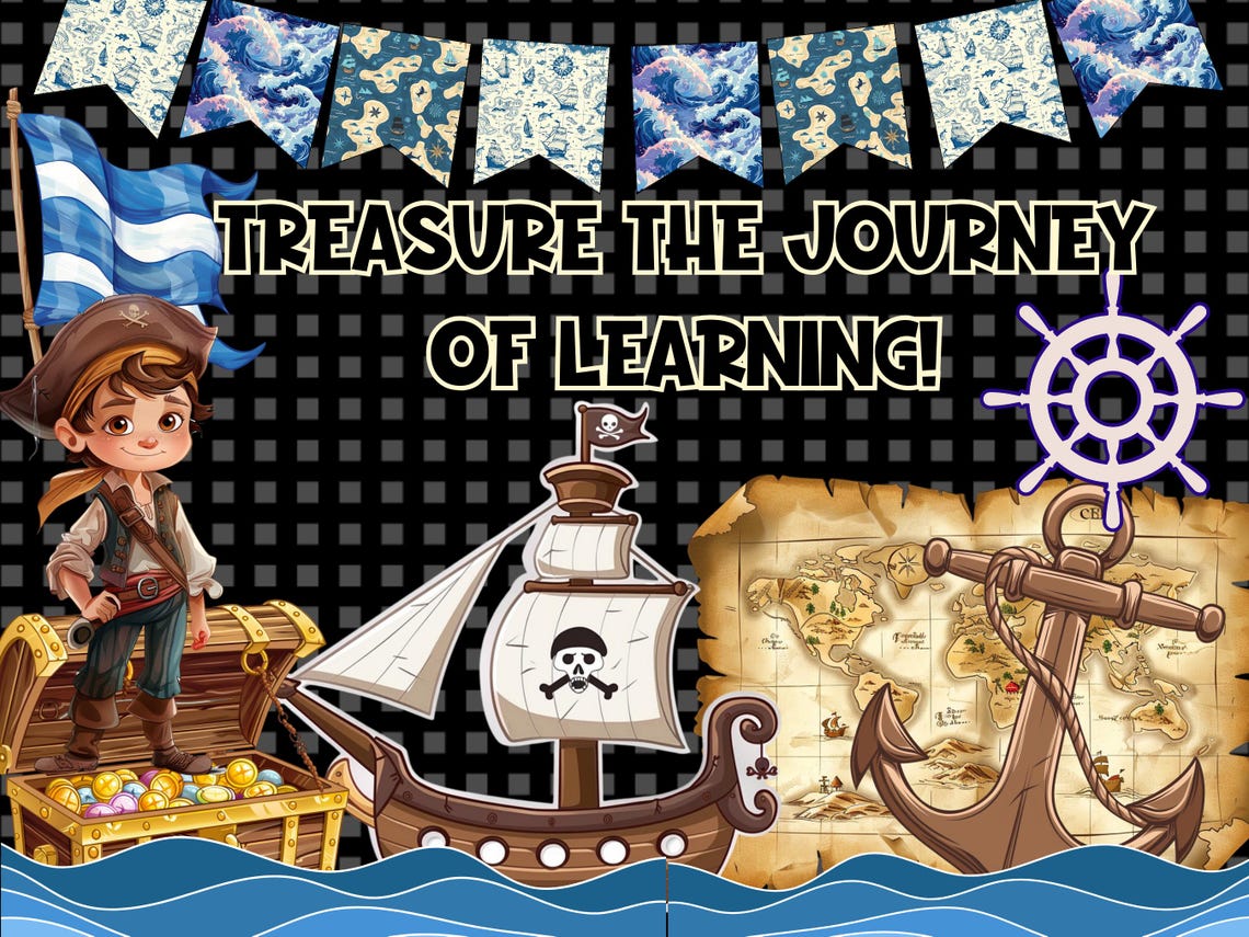 Classroom Bulletin Board Pirate Theme Back to School Decor Educational ...