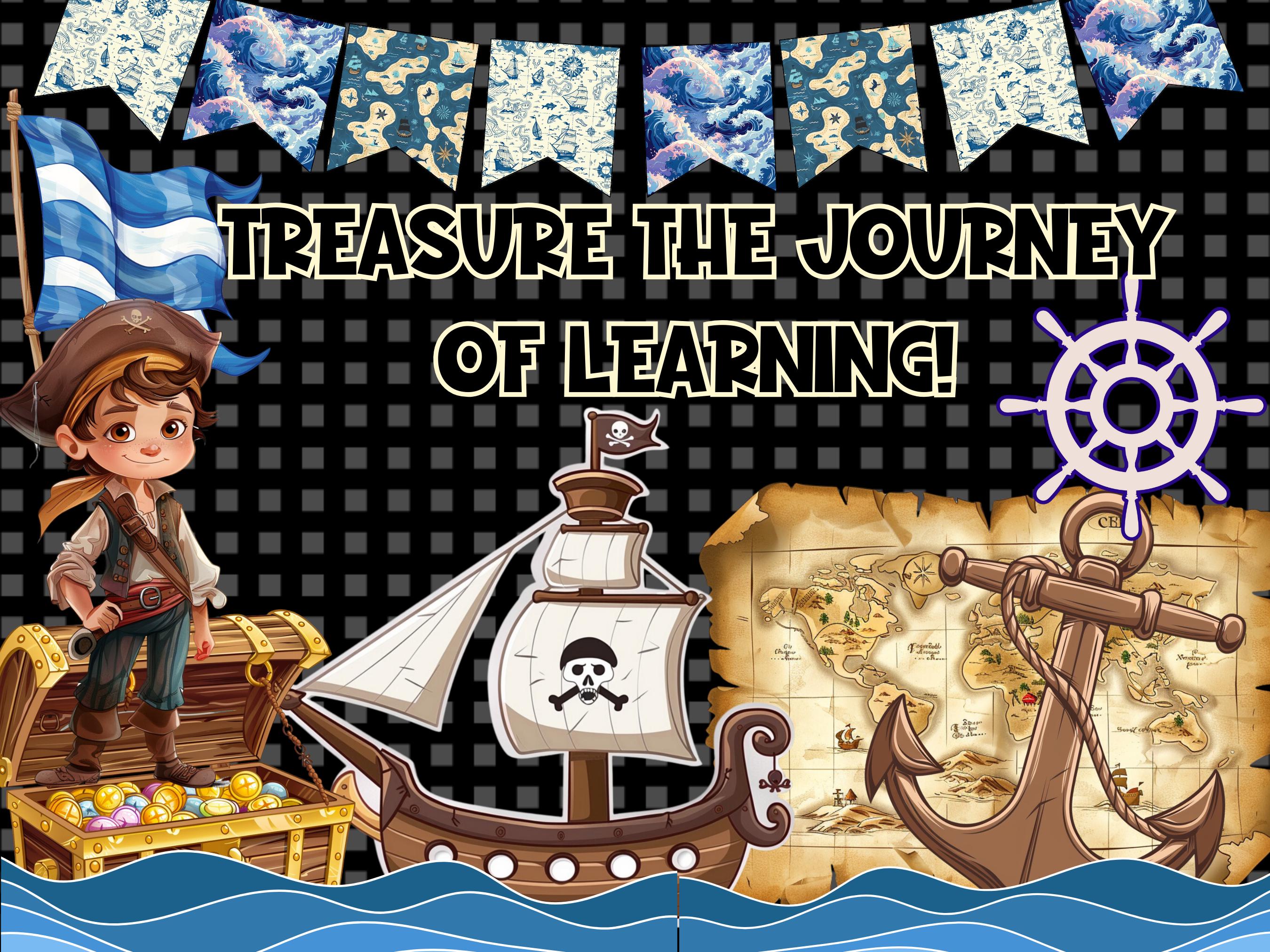 Classroom Bulletin Board Pirate Theme Back to School Decor Educational ...