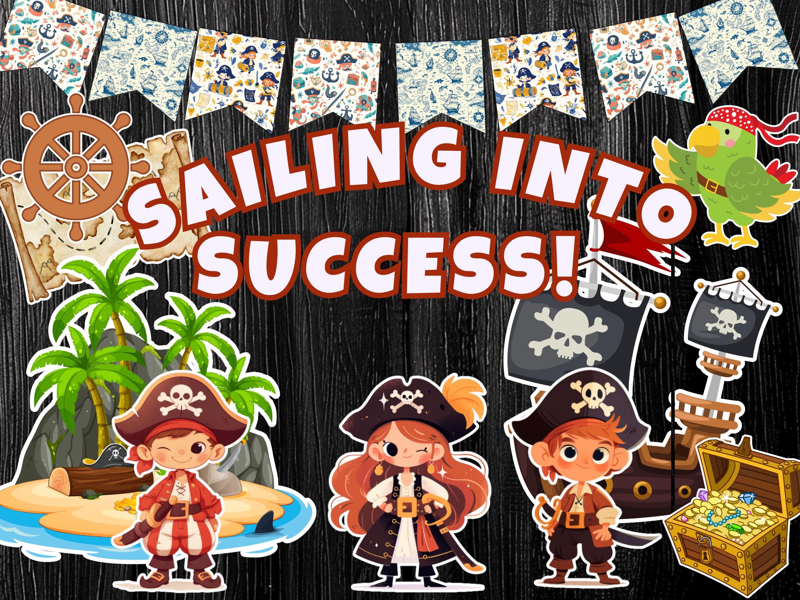 Pirate Themed Bulletin Board Kit Nautical Classroom Decor for Teachers ...